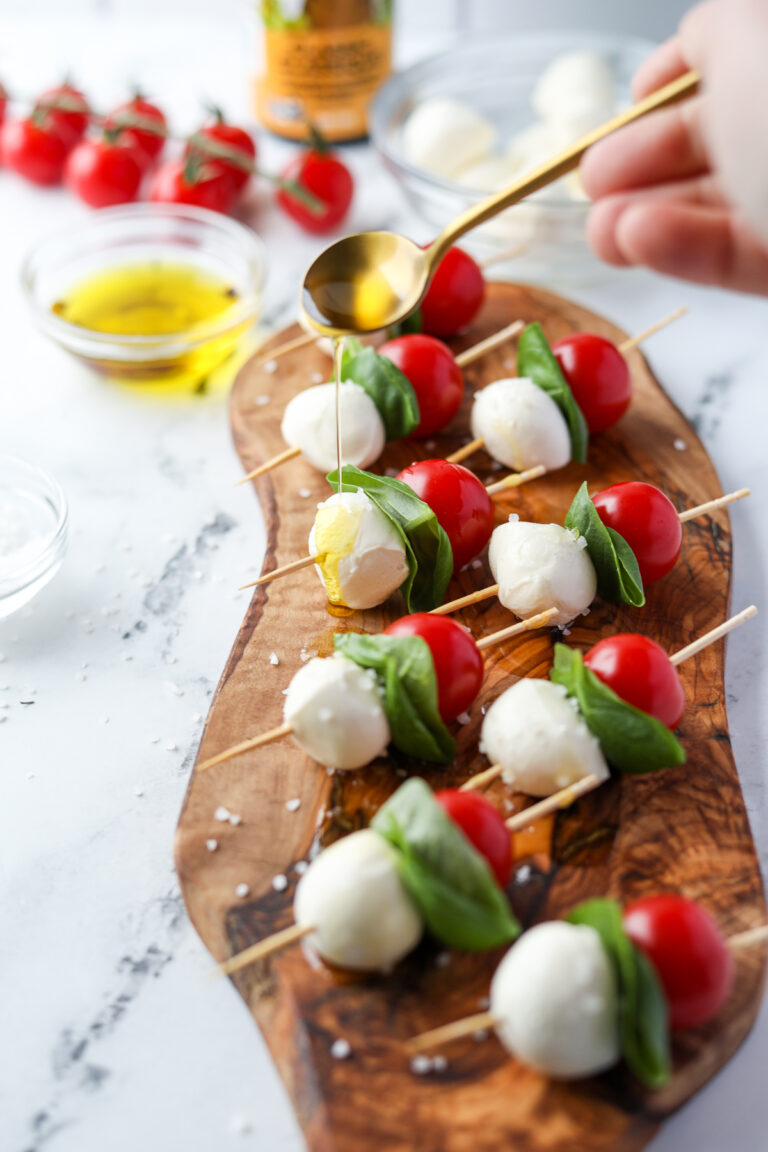 Caprese Skewers (Mini Caprese Salad on a Stick)