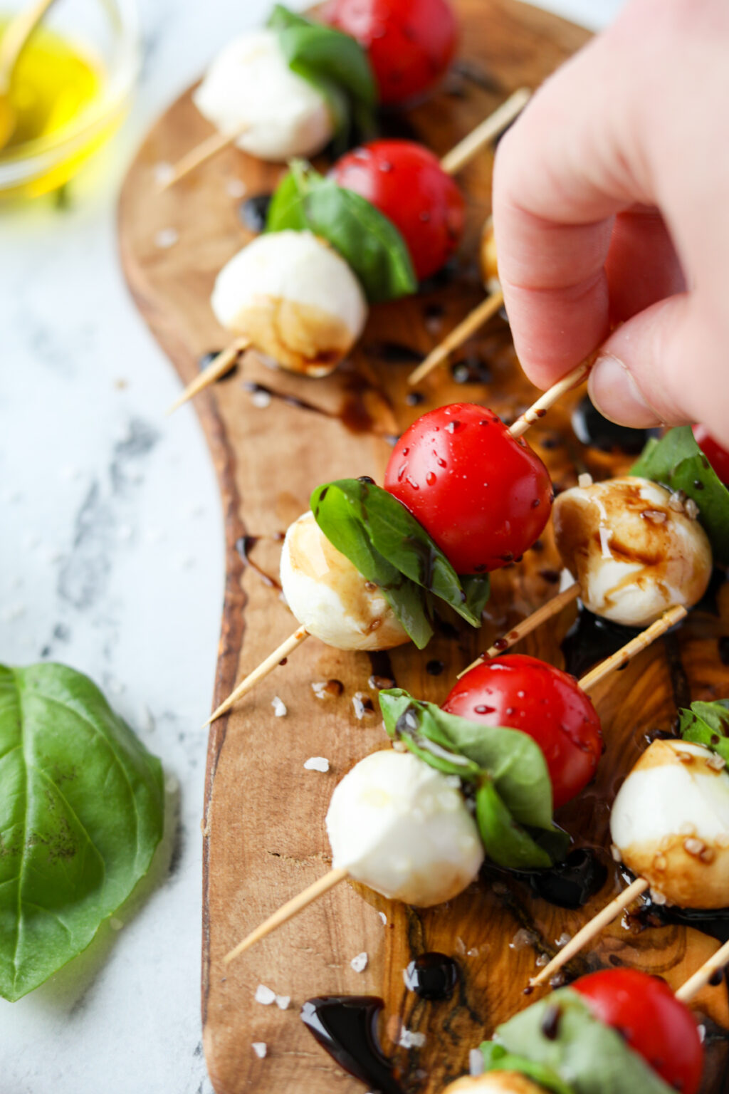 Caprese Skewers (Mini Caprese Salad on a Stick)