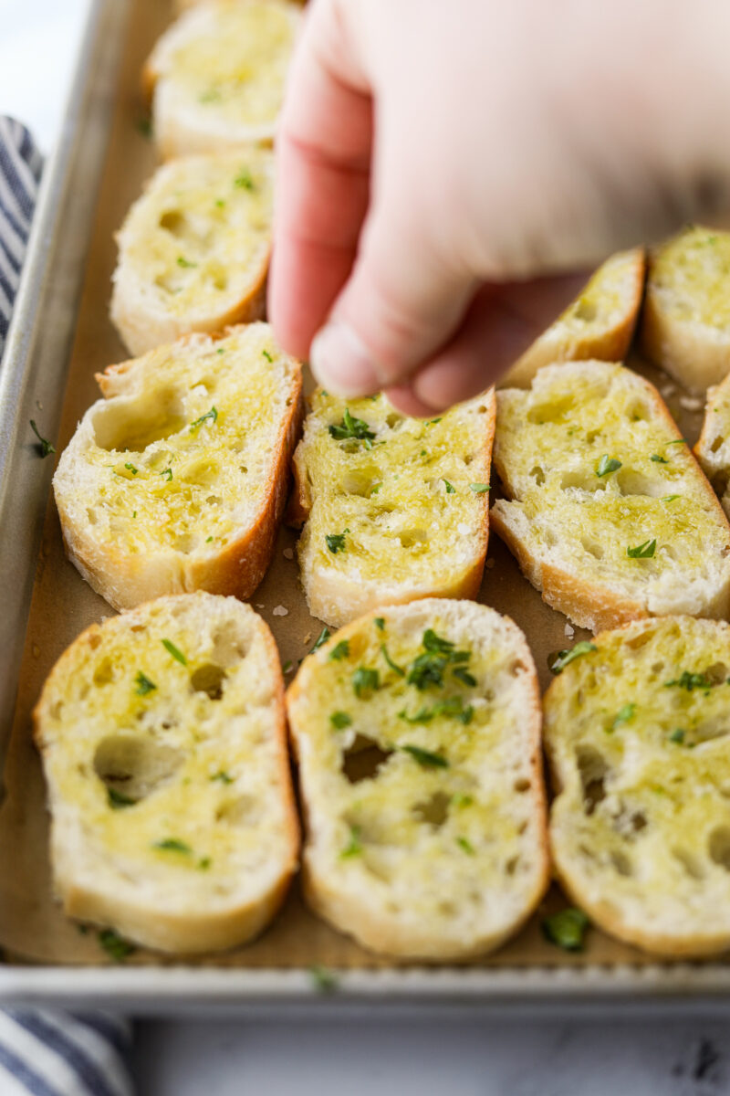 Toasted Baguette Slices (How to Make Crostini)